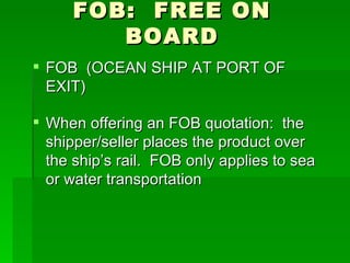 INCOTERMS 2000 | PPT
