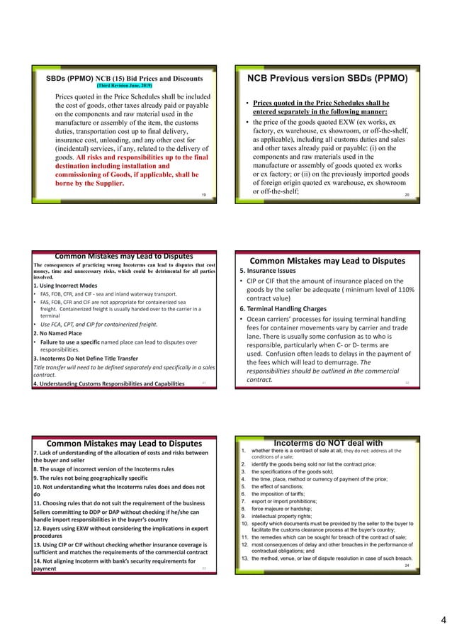 INCOTERMS_Public procurement_NEPCA.pdf | Logistics | Business