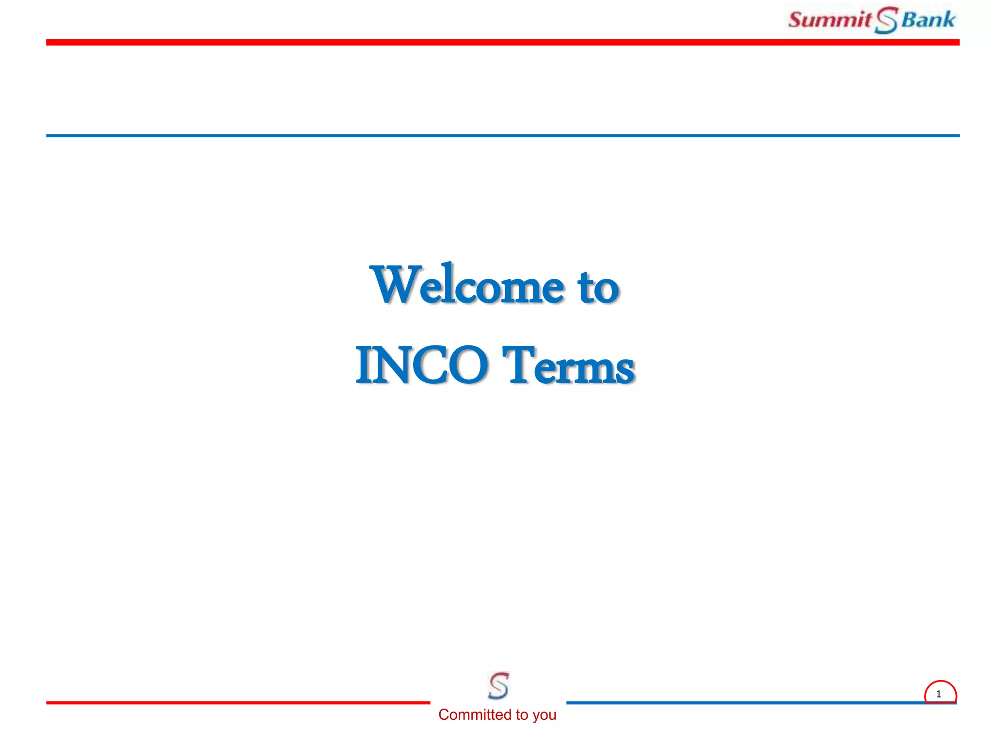 INCO Terms: Unit 2 | PPT