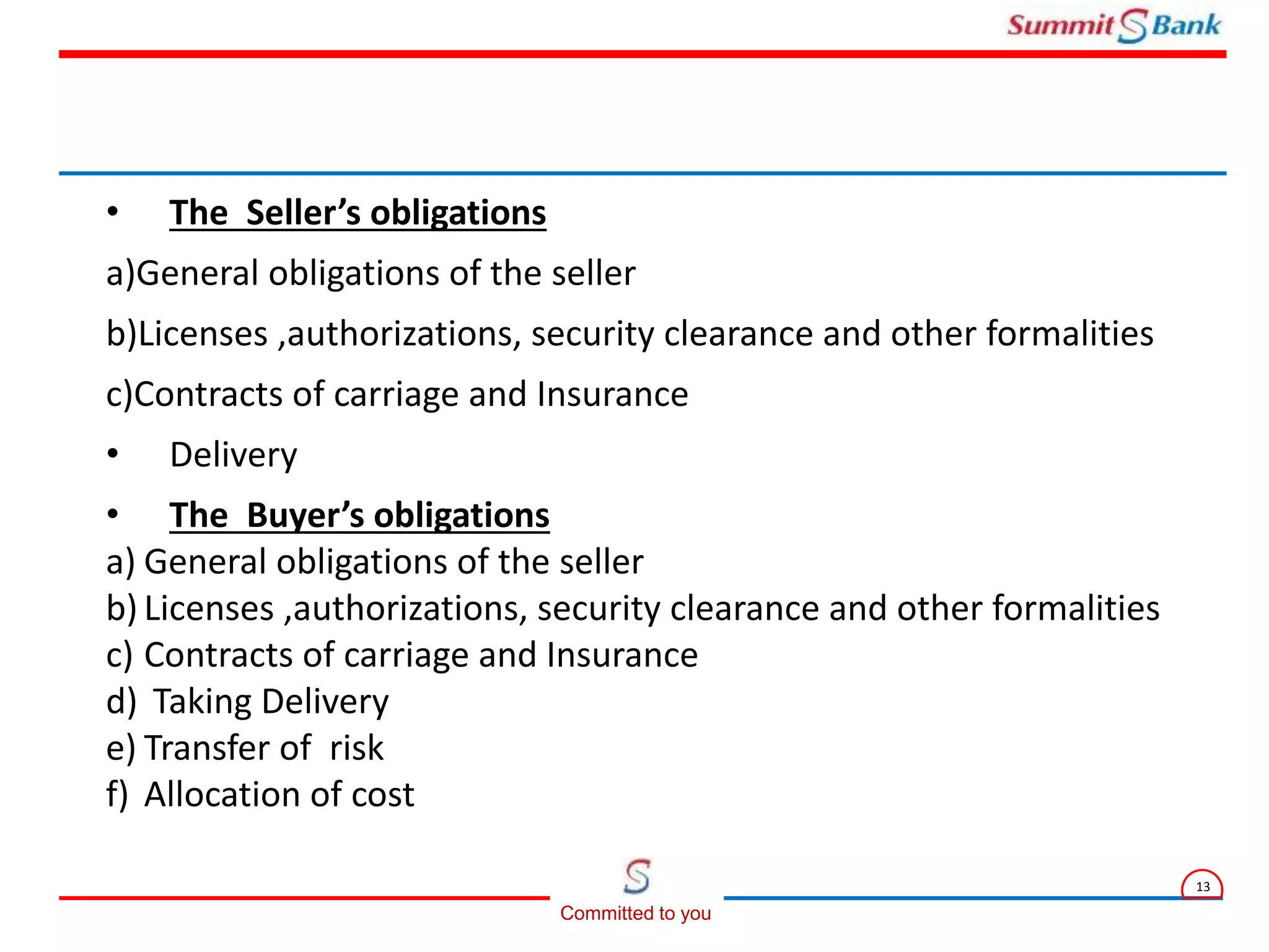 INCO Terms: Unit 2 | PPT
