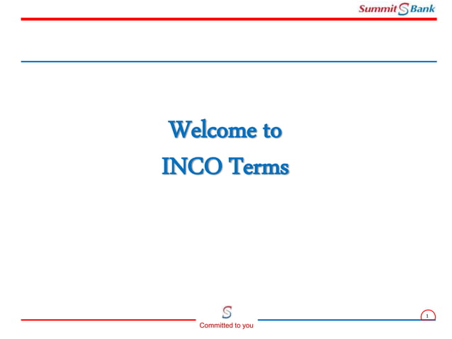 INCO Terms: Unit 2 | PPT