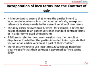 INCO Terms: Unit 2 | PPT
