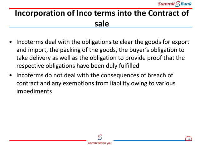INCO Terms: Unit 2 | PPT