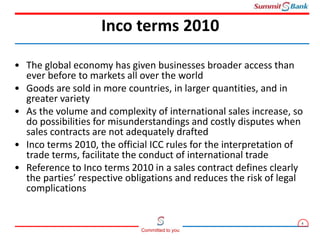 INCO Terms: Unit 2 | PPT