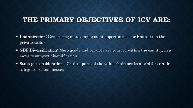 In Country Value Program (ICV).pptx | Business Accounting & Finance ...