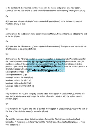 In C++ please I need output please You will be building a .pdf
