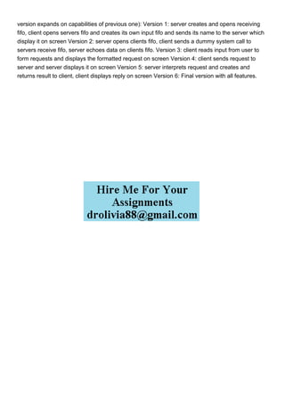 In C programming please CSCI 4534 Operating Systems Program.pdf