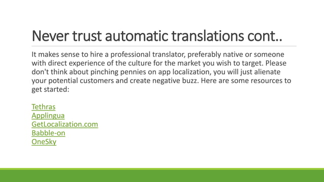 Increase App Downloads and Revenue with App Localization and LiveCode 7 | PPT