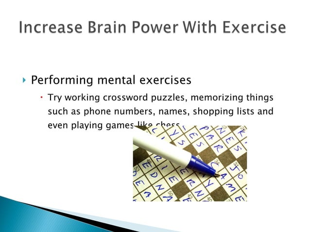 Increase brain power with exercise | PPT