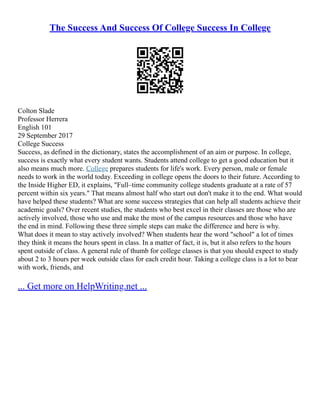Increase College Success | PDF