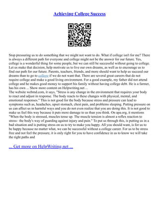 Increase College Success | PDF