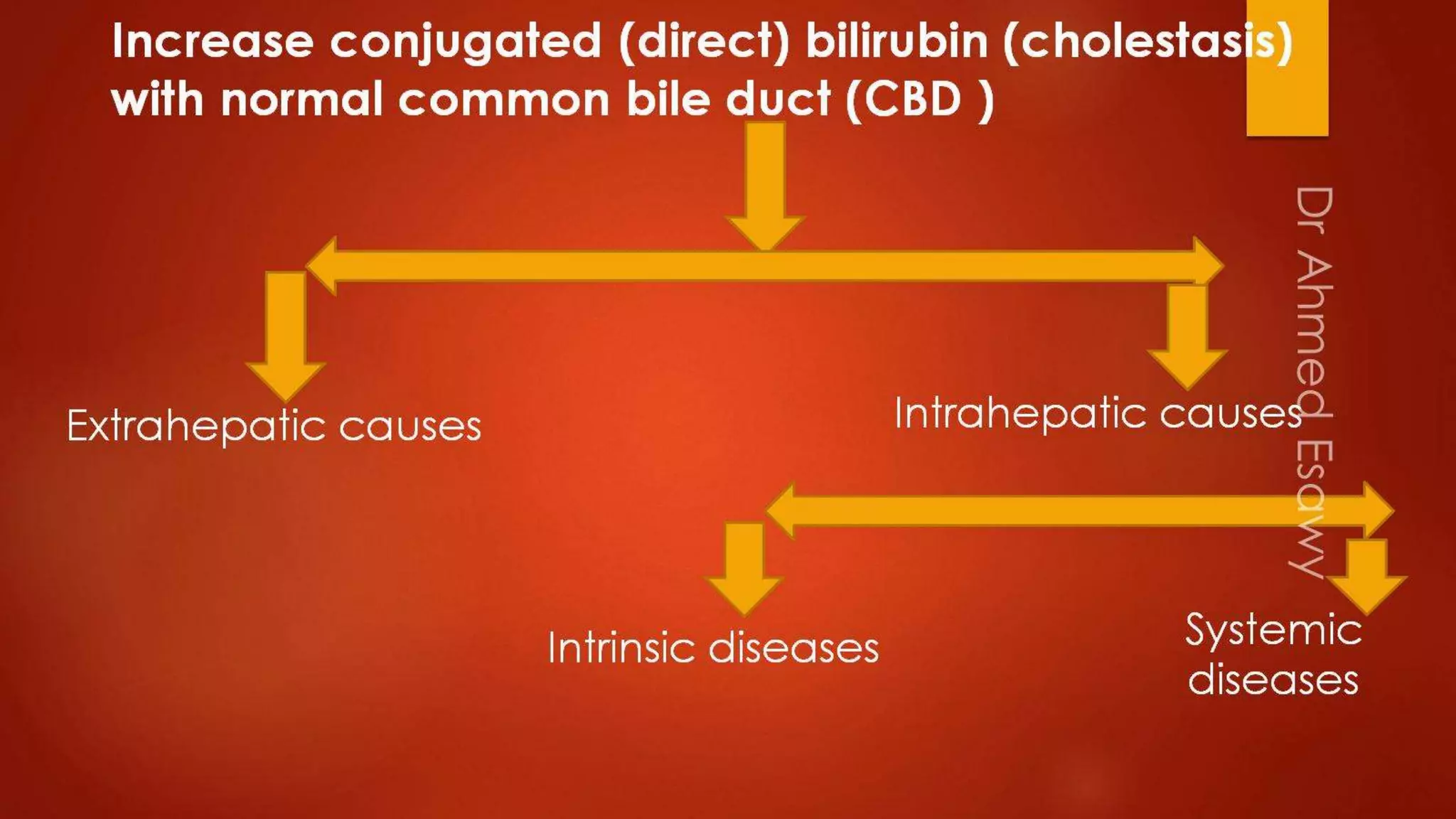 Increase conjugated (direct) bilirubin with normal common bile duct ...