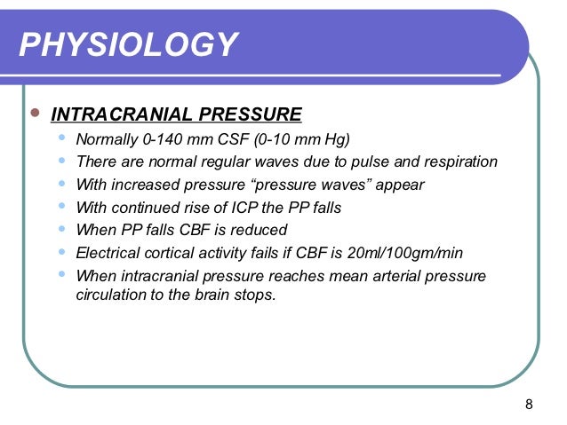 Increased Intracranial Pressure Intracranial Pressure