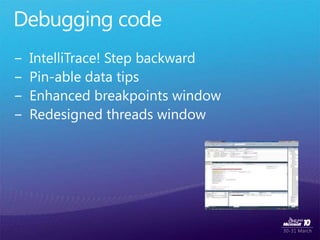Increased productivity with visual c sharp ide | PPT