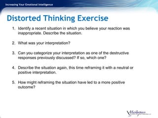 Increasing your Emotional Intelligence- Vicky Scott | PPT | Education