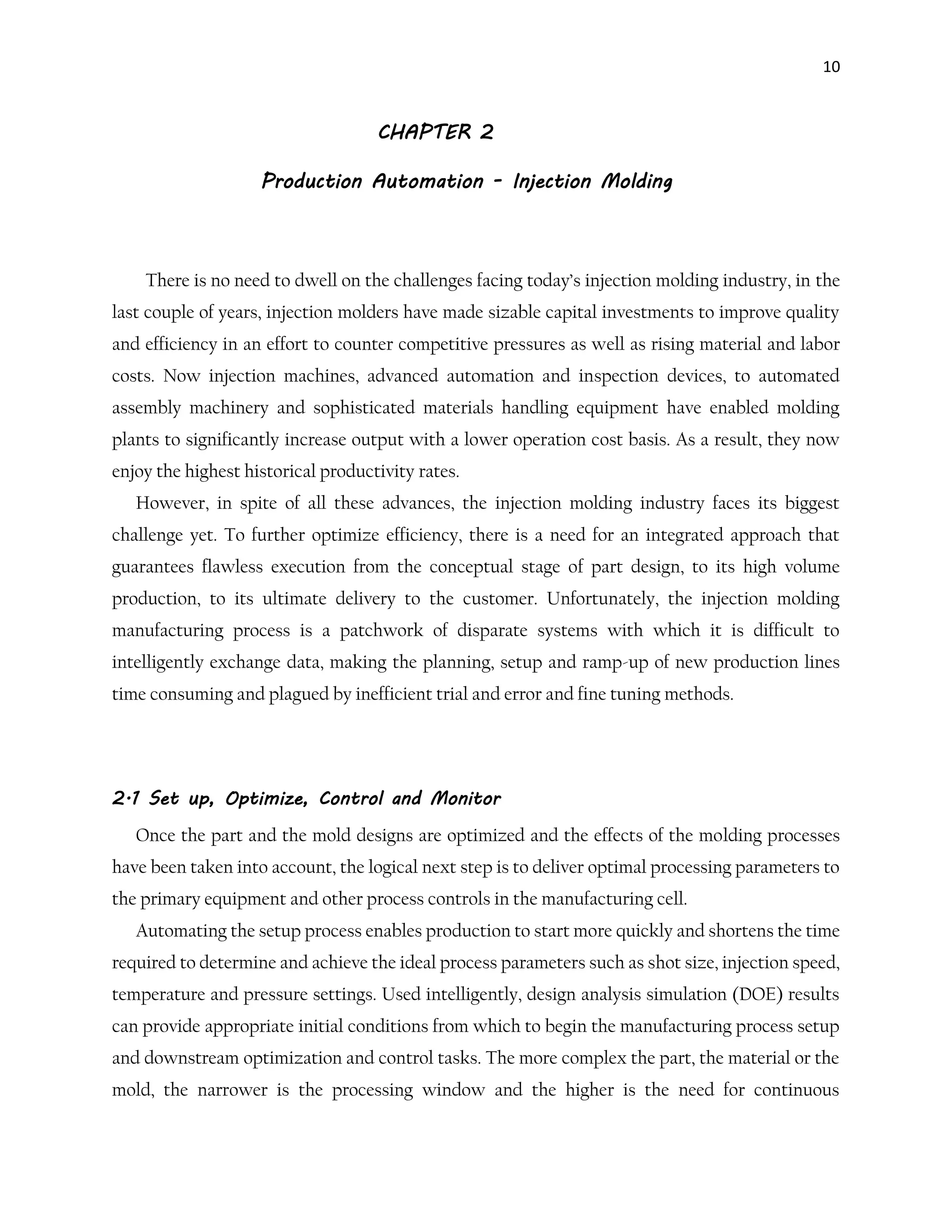 Increase in production with automation in injection molding machine | PDF