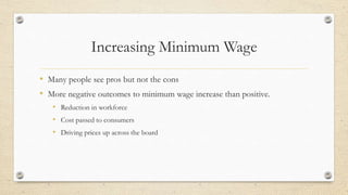Increase of minimum wage | PPTX