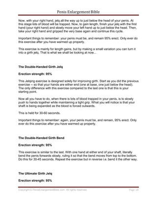 Increase Penile Size With Exercises No Surgery | PDF
