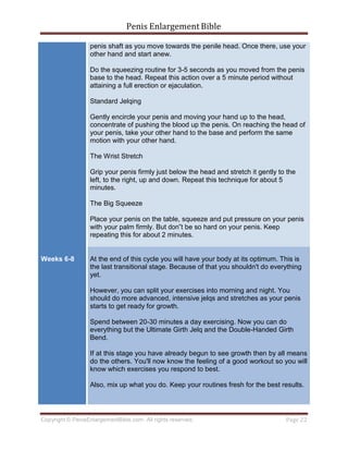 Increase Penile Size With Exercises No Surgery | PDF