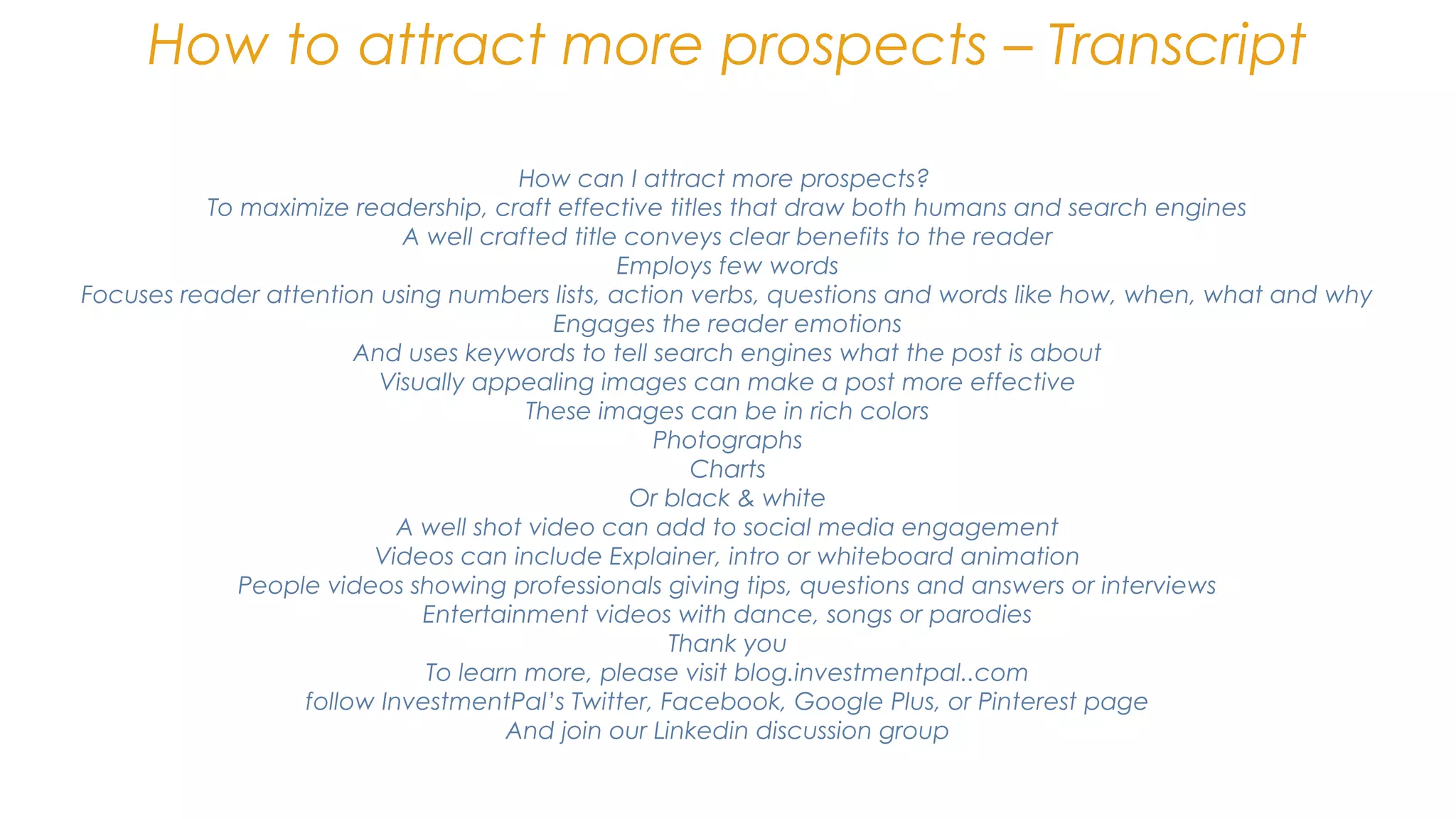 How to increase leads with effective titles, images & video [Video] | PPT