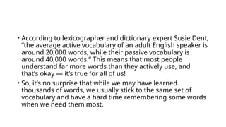 Increase Speaking Vocabulary How to Activate Passive Words.pptx