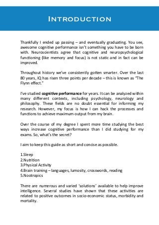 Increase your cognitive performance