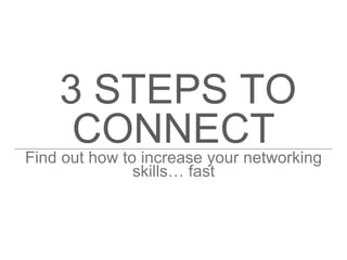 Increase your networking fast | PPT