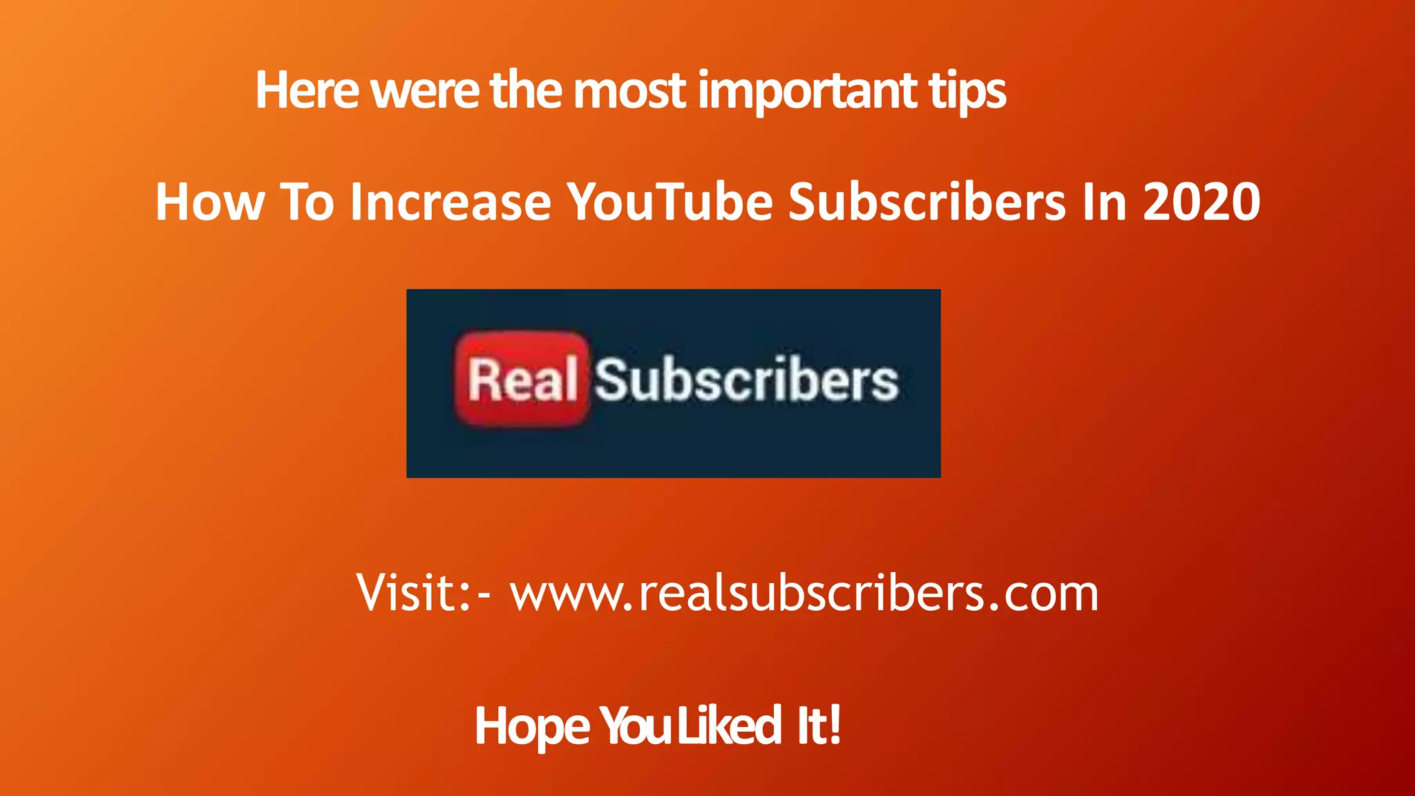 Increase youtube subscribers | PPT