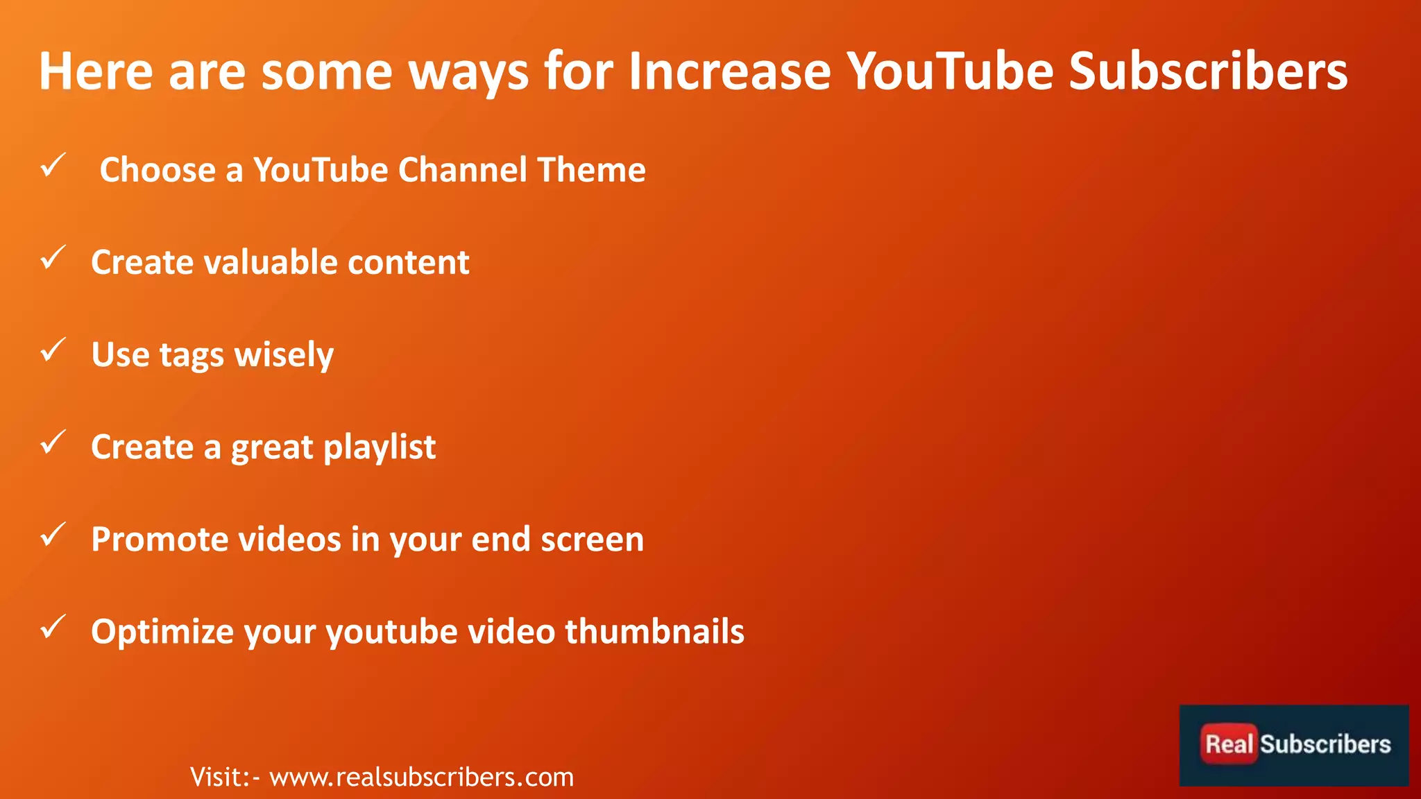Increase youtube subscribers | PPT