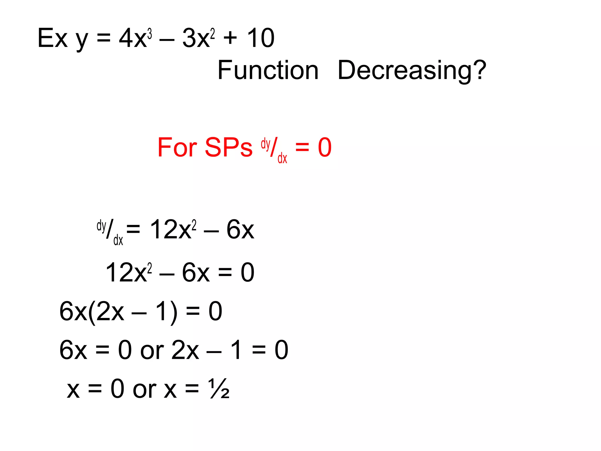 Increasing decreasing functions | PPT
