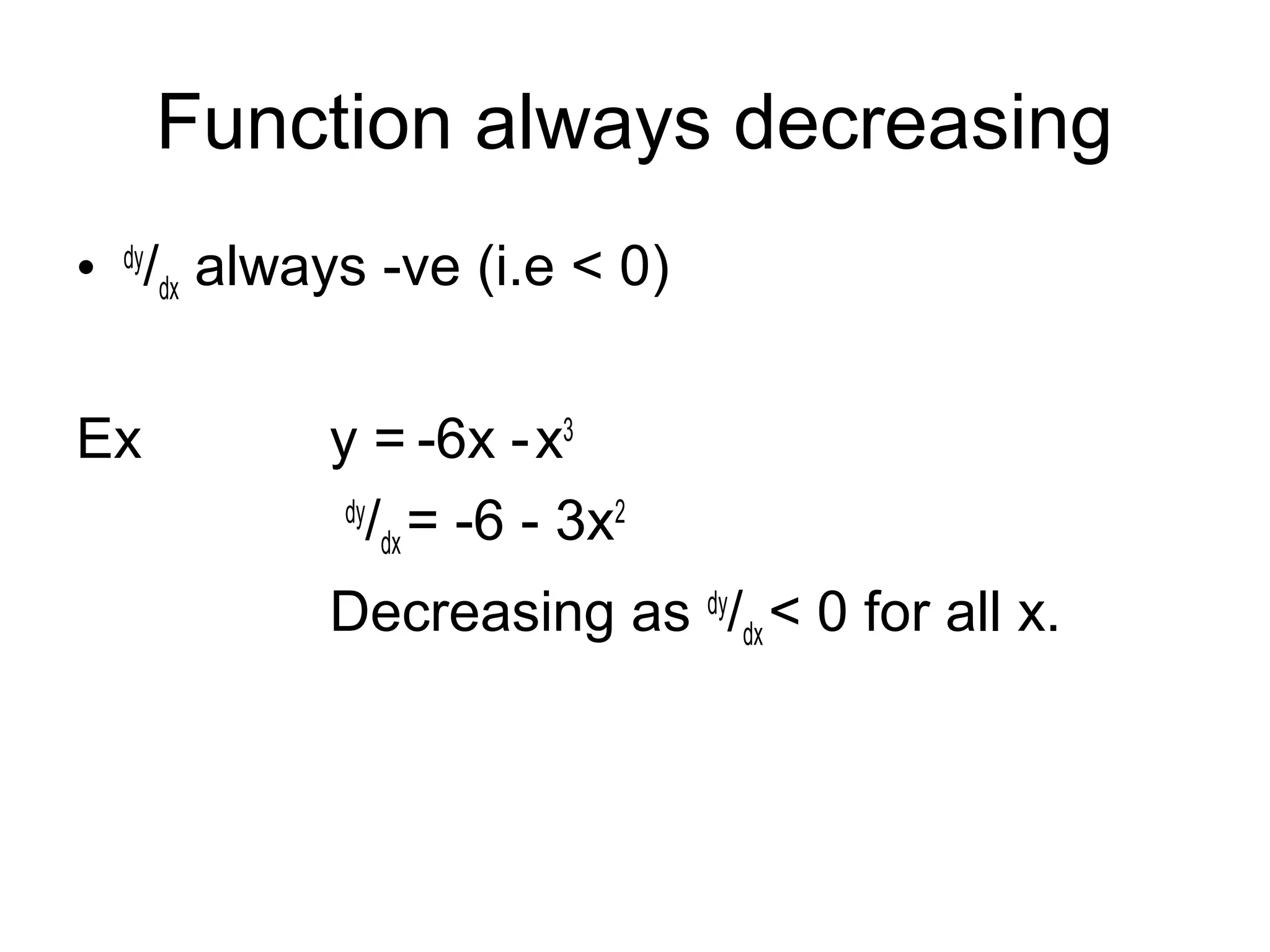 Increasing decreasing functions | PPT