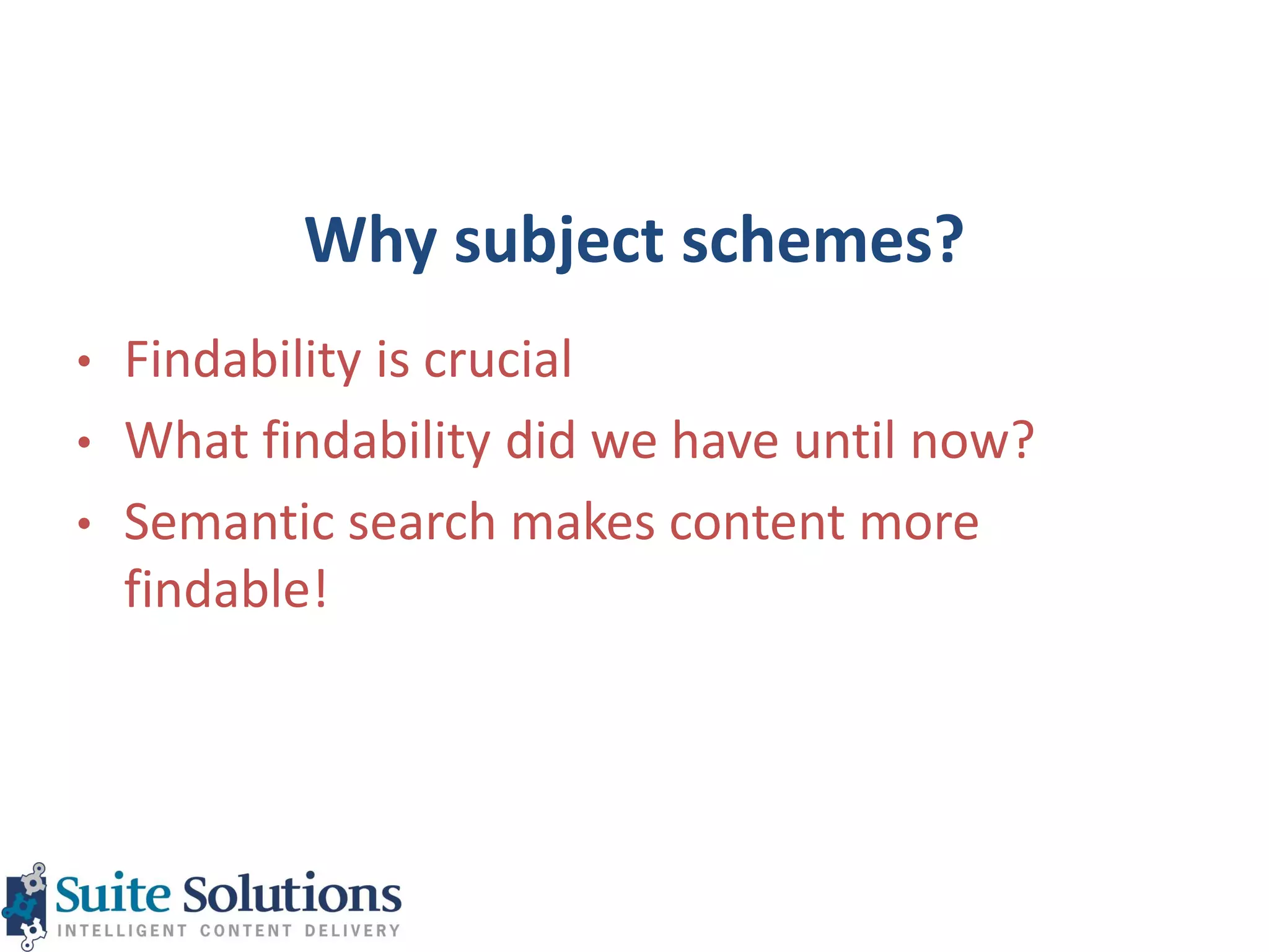 Increasing Findability with Subject Schemes (Advanced DITA Webinar) | PPTX