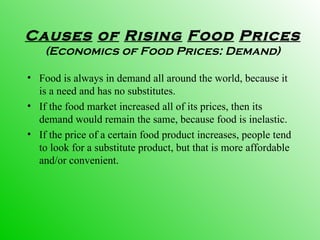 Increasing Food Prices | PPT