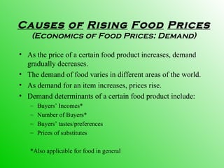 Increasing Food Prices | PPT