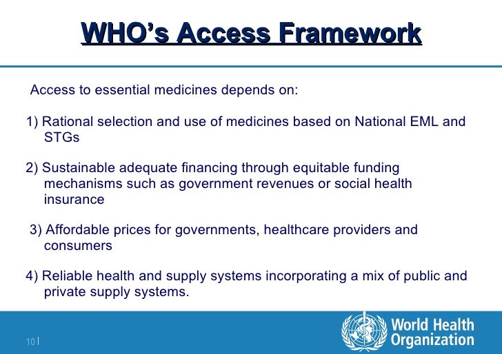 Increasing access to medicines