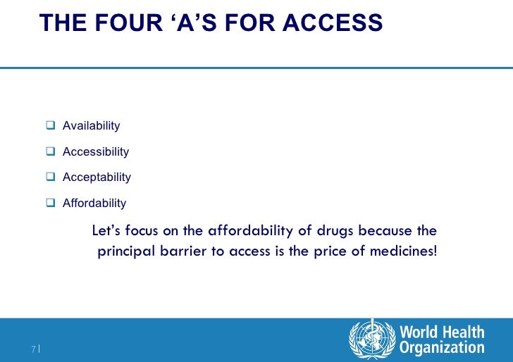 Increasing access to medicines