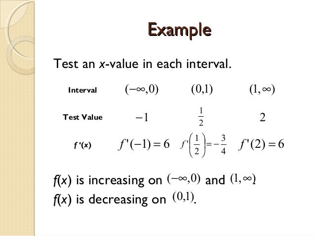 Increasing and decreasing functions ap calc sec 3.3