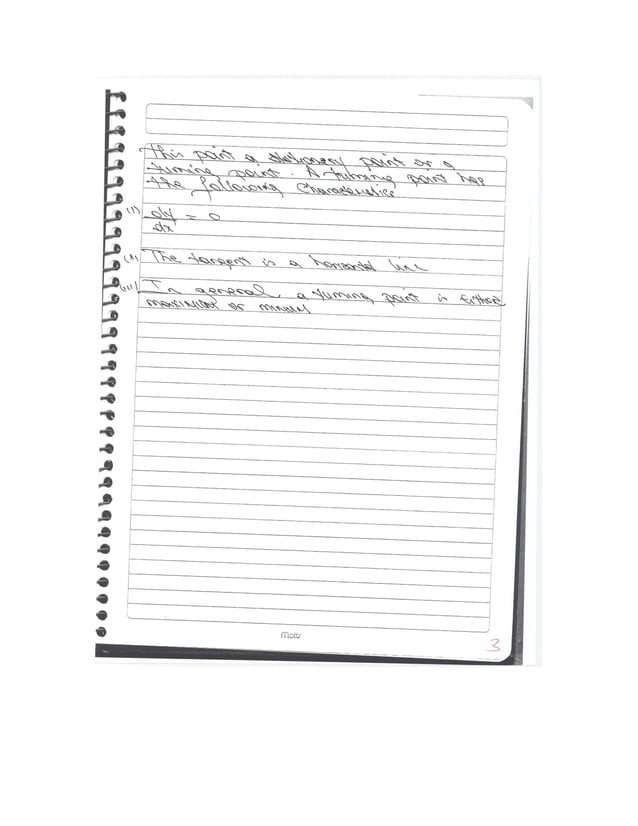 Increasing And Decreasing Functions Notes Doc