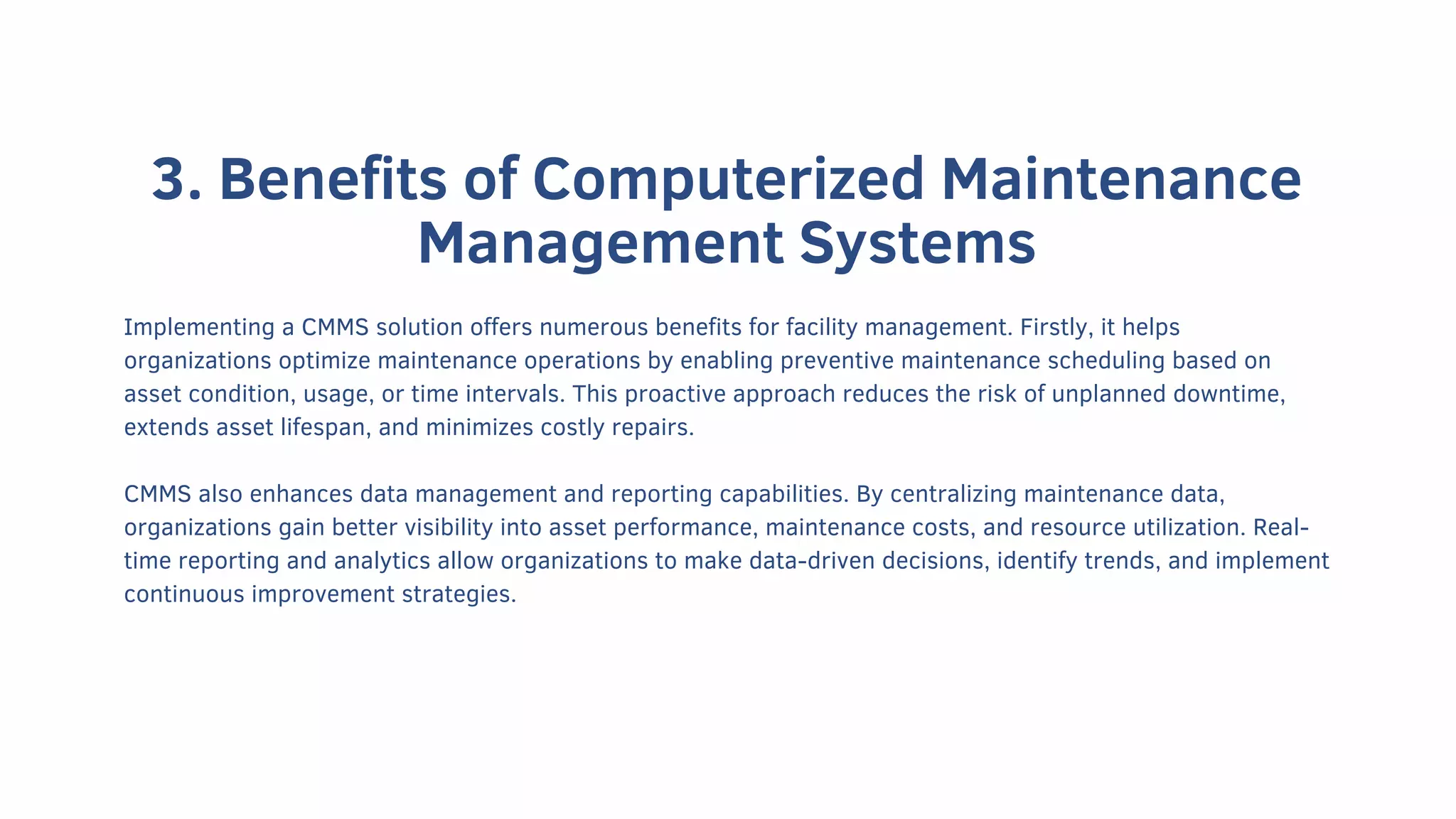 Increasing Facility Management Efficiency with Computerised Maintenance ...