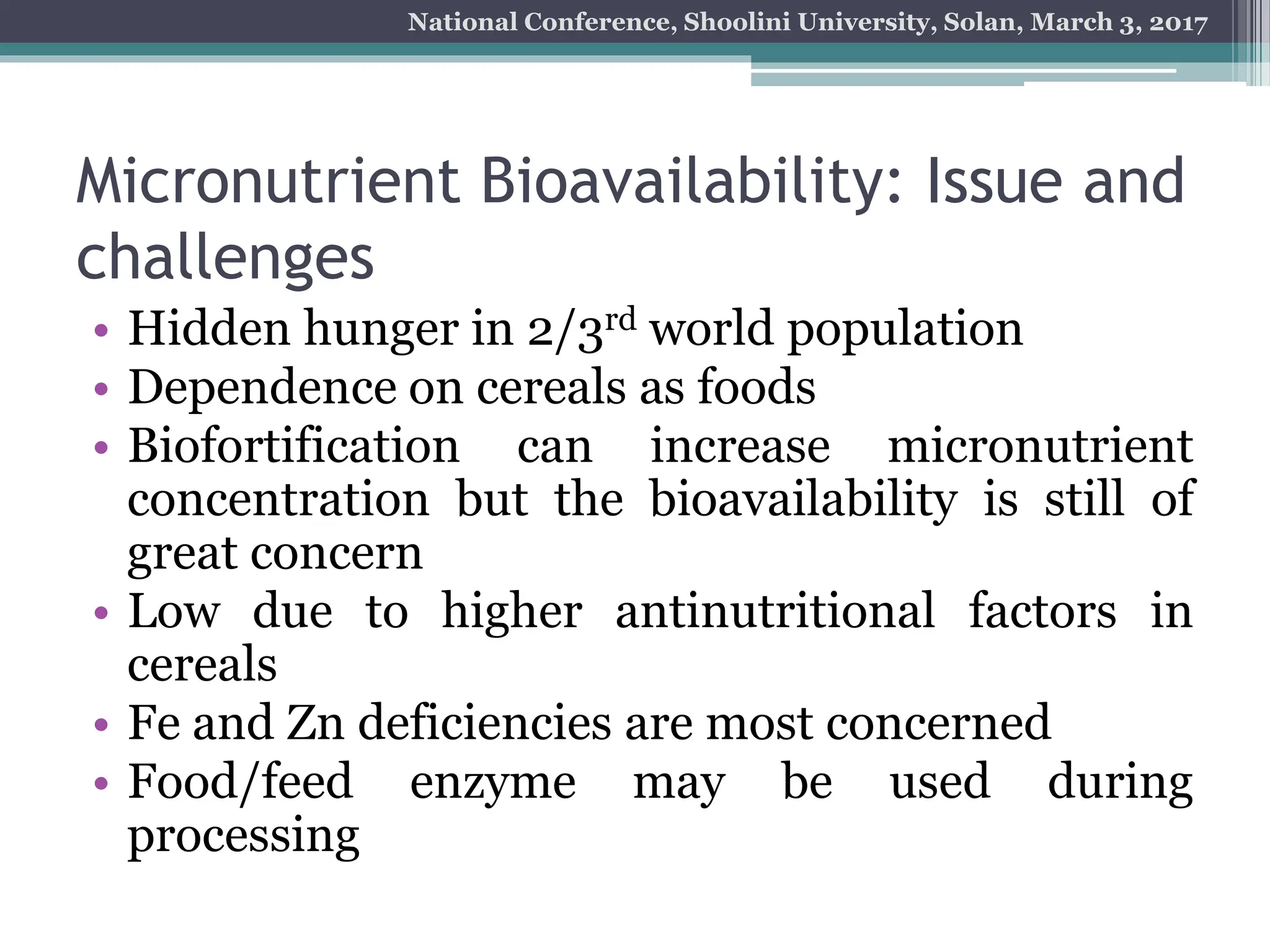 Increasing micronutrient bioavailability in foods by phytase ...