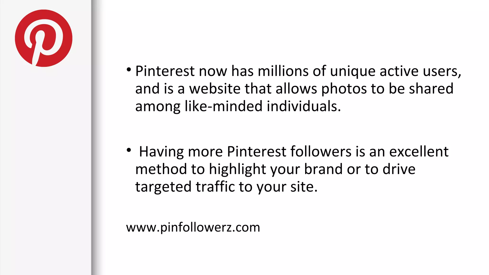 Increasing pinterest followers | PPT