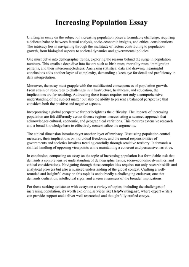 Increasing Population Essay.pdf