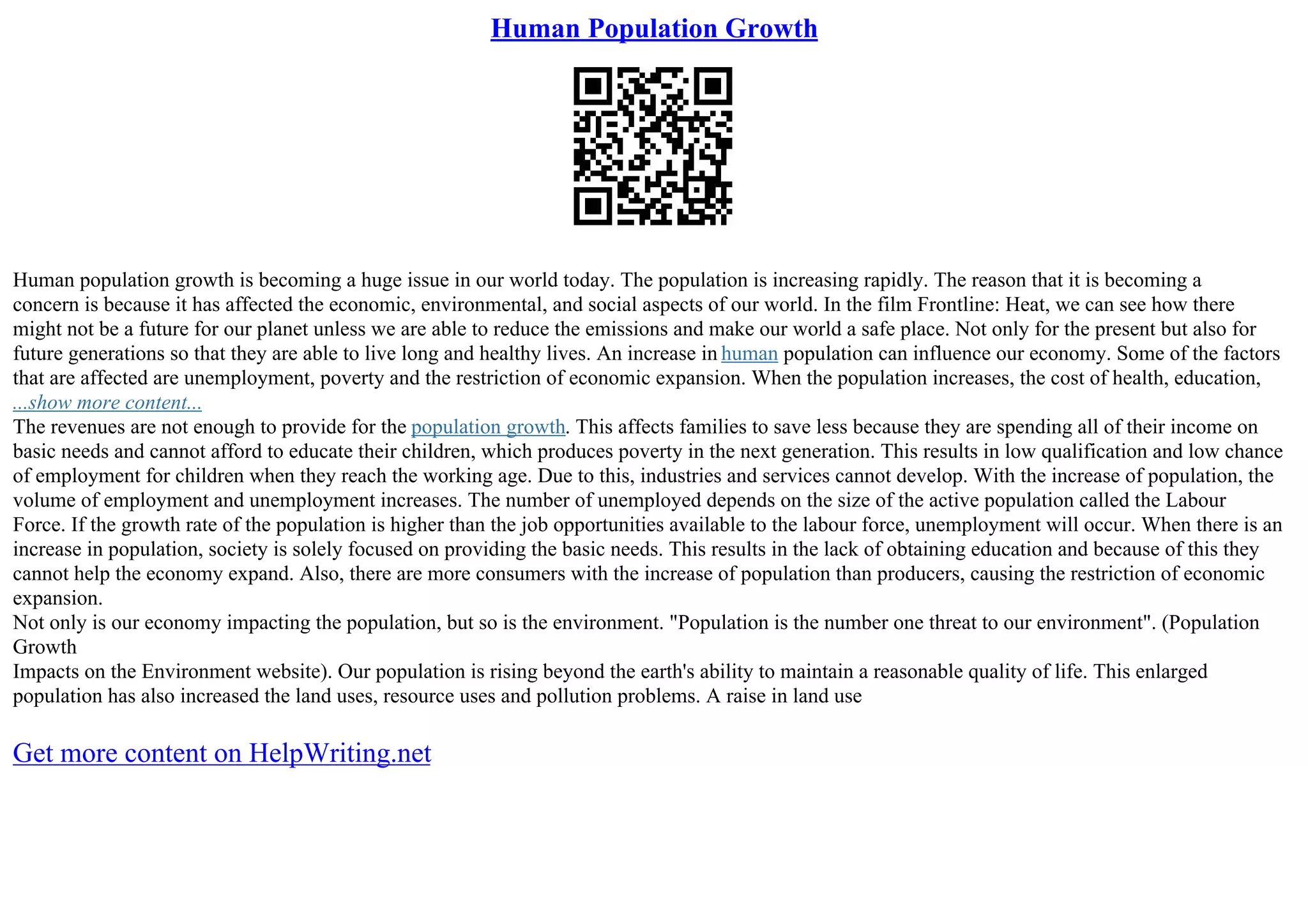 Increasing Population Uncertainty Essay | PPT