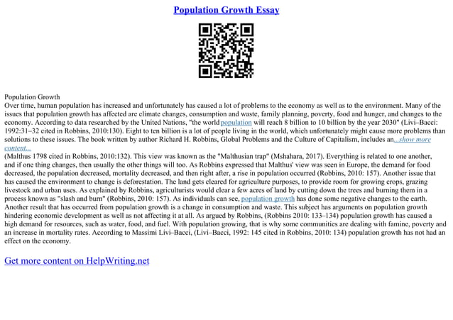 Increasing Population Uncertainty Essay | PPT