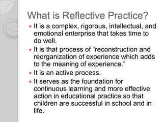 Increasing Reflective Capacity | PPT