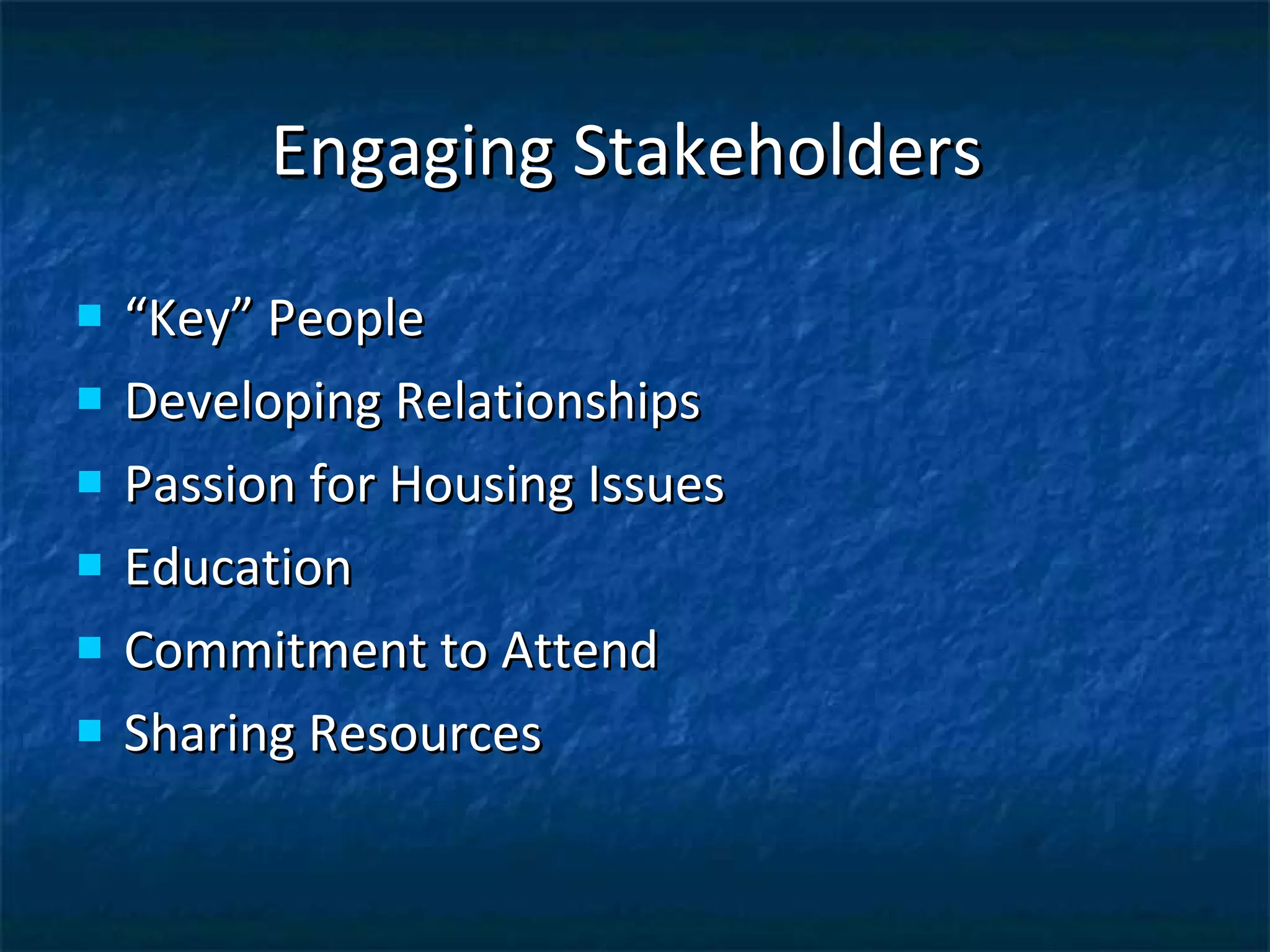 Increasing stakeholder engagement & strengthening collaboration | PPT