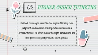 Increasing Student’s Critical Thinking through High Order Thinking ...