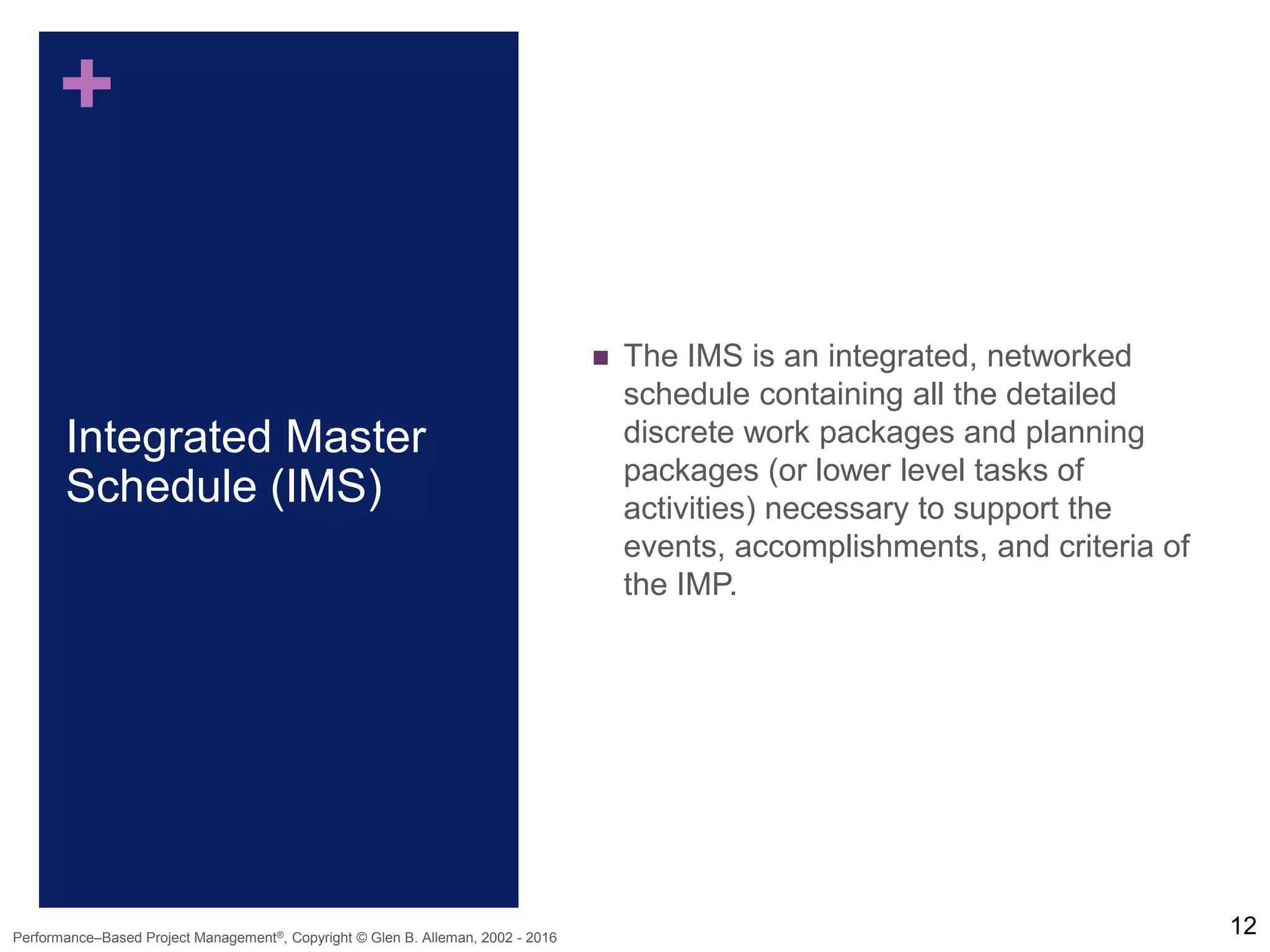 From WBS to Integrated Master Schedule | PPTX