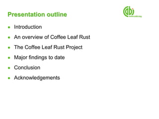 Increasing theResilience of Coffee Production to Leaf Rust and Other ...