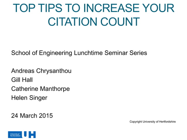 Increasing your citation count | PPT
